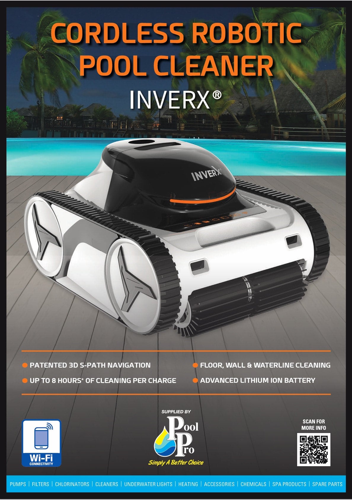 InverX X45 Cordless Robotic Pool Cleaner | Pool Store Plus