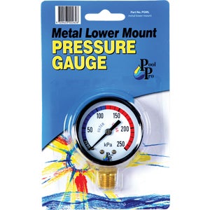 Pressure Gauge Lower Mount Metal | Pool Store Plus