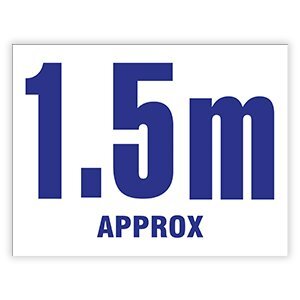 Pool Depth Marker Sign - 1.5m, PVC, 130x100mm. | Pool Store Plus